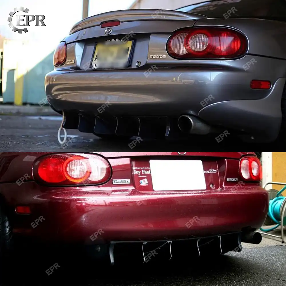 For Mazda MX5 NA Roadster Miata JS Style Rear Under Diffuser with Fin ...