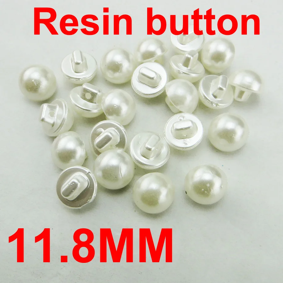 100PCS pearl white RESIN buttons 11.8MM coat boots sewing clothes ...