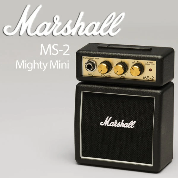 Genuine Licensed Marshall Ms2 Mini Guitar Amplifier Portable Amp Guitar ...