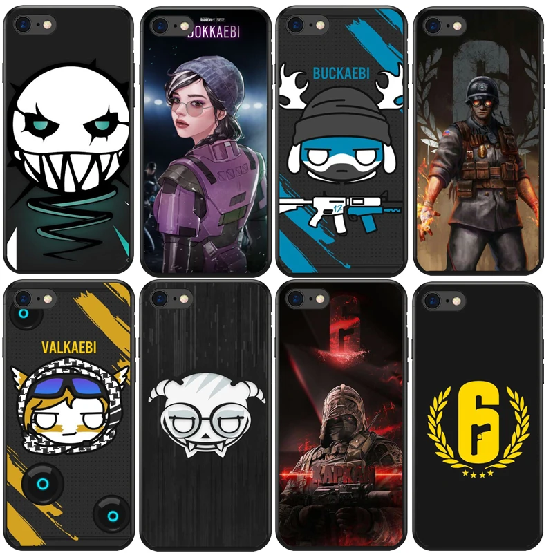 rainbow six siege phone cases silicone TPU Black covers For iPhone X 8 ...