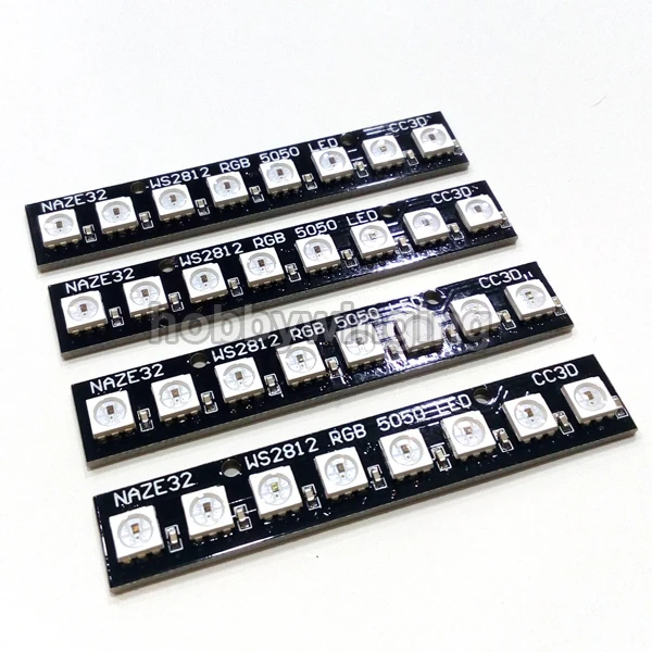 4pcs Ws2812 Rgb 5050 Led Board For Fpv Rc Multicopter Naze32 Cc3d ...