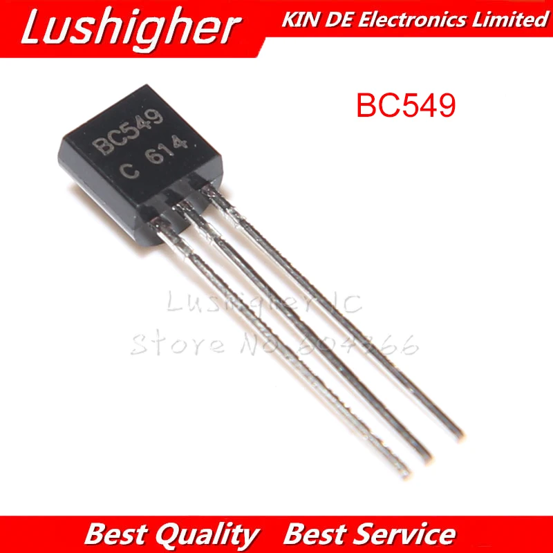 100 piezas BC549 TO92 549C BC549C TO 92 0.1A 30V Transistor|Circuitos ...