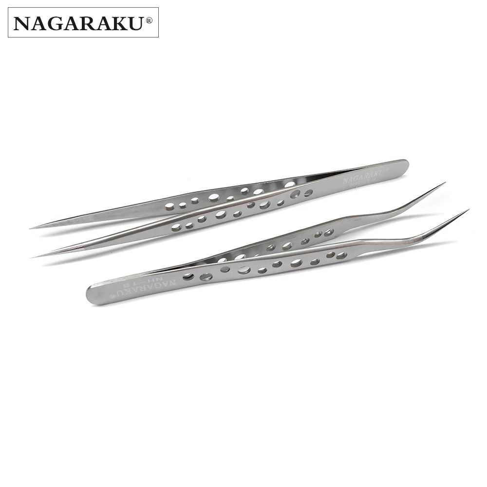Nagaraku Makeup Eyelashes 2pcs Set Profissional Eyelashes Tweezers ...