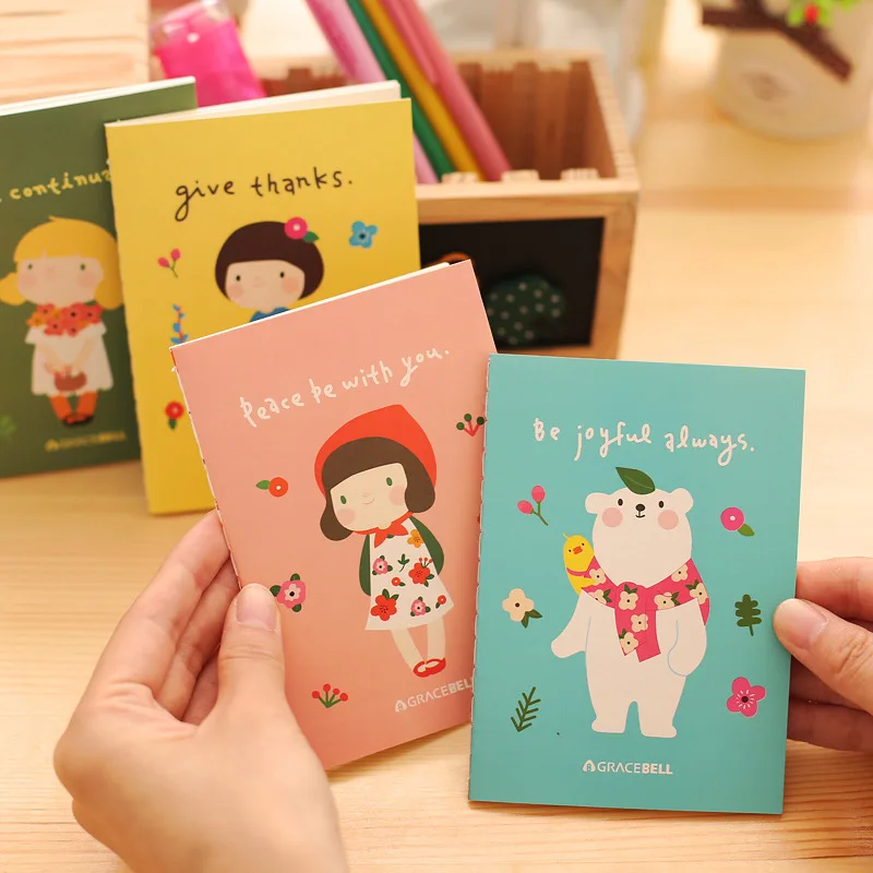 Free ship!1lot=40pc! cute nice girl little notebook / car line book ...