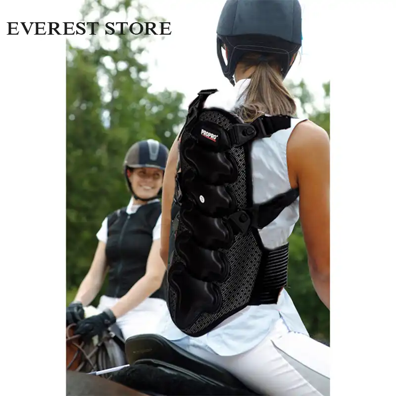 Black Adult Rider Safety Equestrain Horse Riding Vest Protective Body ...