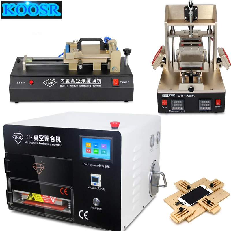 LCD repair Frame Laminating Machine+ TBK 508 OCA Vacuum Laminator Machine+OCA Film Laminating ...