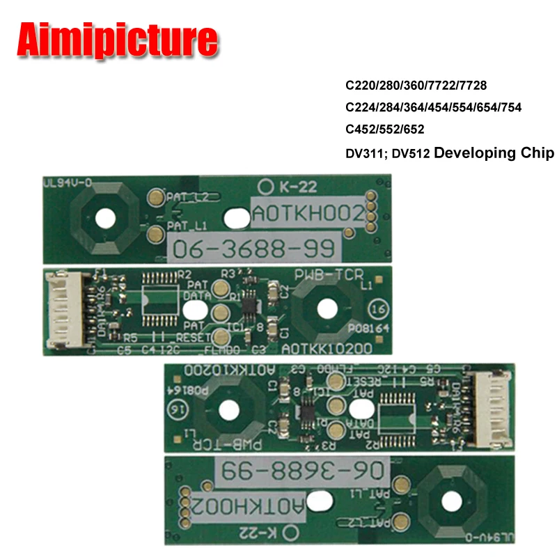 Dv512 Developer Chip For Konica Minolta C224 C284 C364 C454 C554 C654 ...
