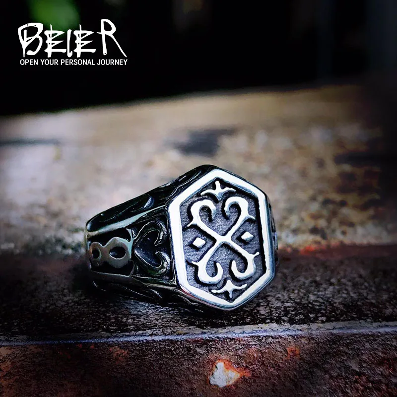 Beier-acciaio-inossidabile-316L-Nordic-Viking-Ring-Rune-Letter-Odin ...