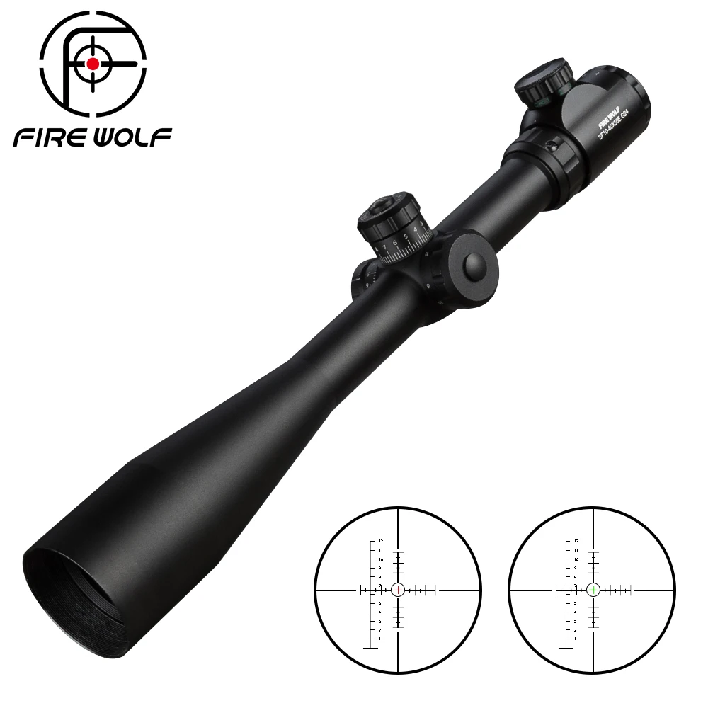 FIRW WOLF 10 40x50 Long Range Riflescope Side Wheel Parallax Optic ...