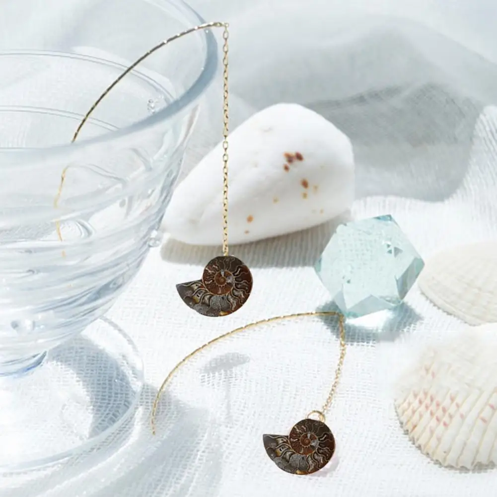Natural Conch Fossil Pendant Necklace Rough Stone DIY Ornaments ...