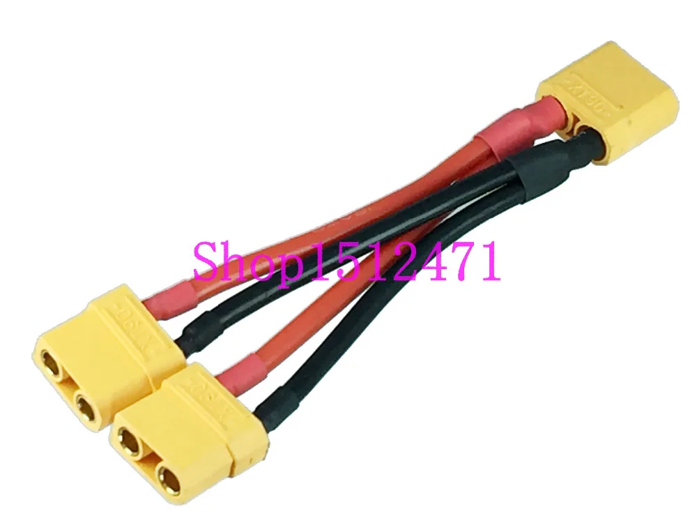 XT90 Parallel Battery Y Splitter Cable 1 male to 2 female for Lipo ...