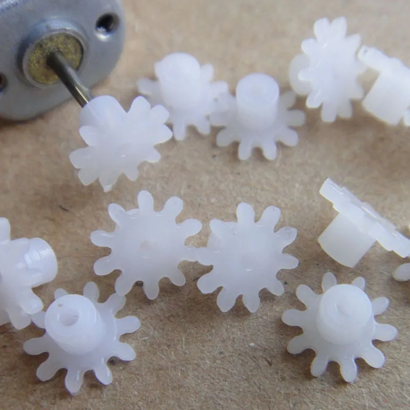Small plastic gear 10 gear with modulus 0.5 aperture 0.95mm rack and ...