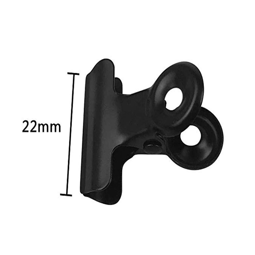 XRHYY 30 Pack 22mm Metal Hinge Clips Bulldog Clips Money Binder Paper ...