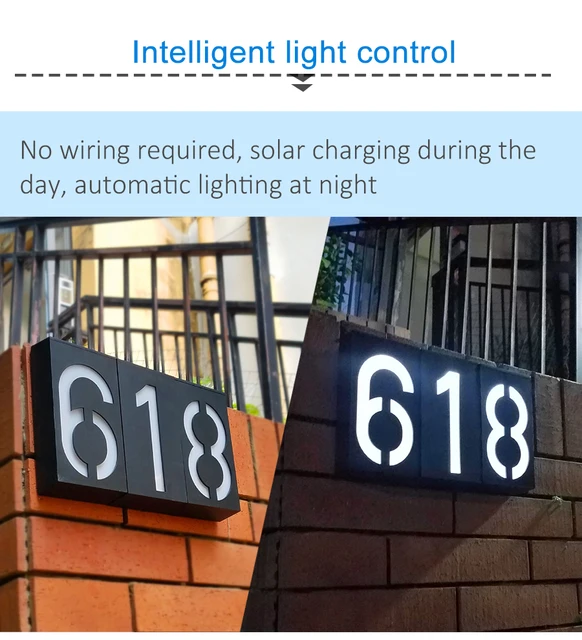 Lighted House Number Fixture