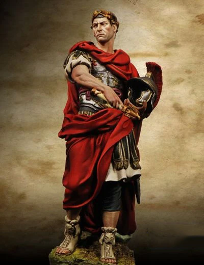 Unpainted Kit 1/24 75mm ancient Julius Caesar 75mm figure Historical ...