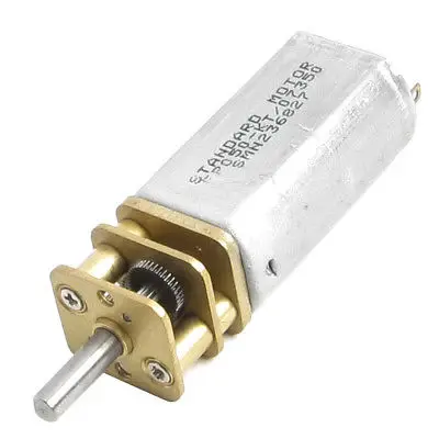 12V 20RPM 3mm Shaft Diameter 2 Terminal Connectors Mini DC Gear Box ...