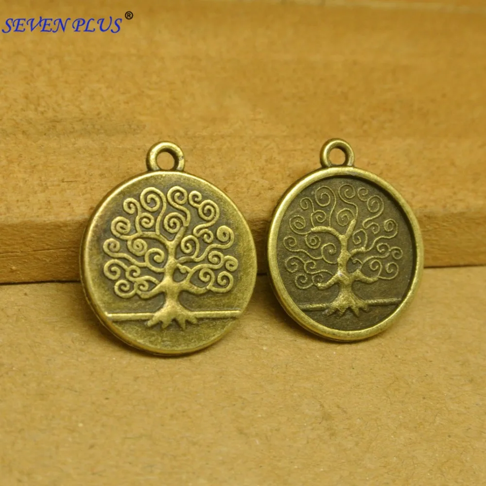 High Quality 8 Pieces/lot 17mm*20mm Antique Bronze Plated Life Tree ...