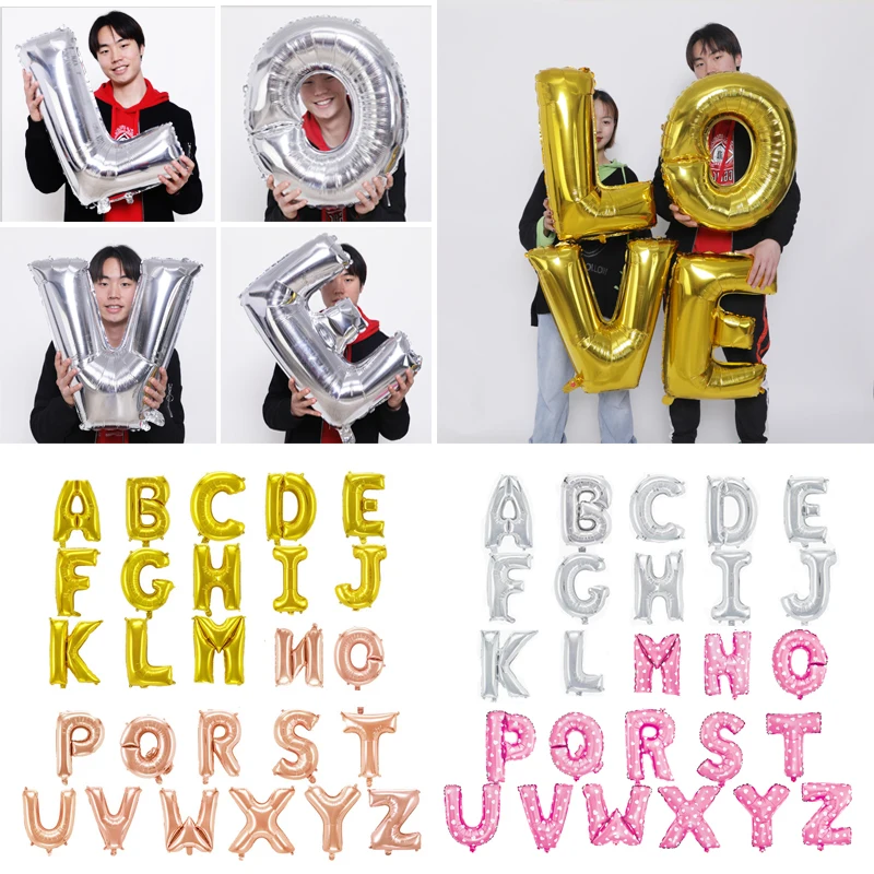 40 Inch Rose Gold Letter Balloons | 40 Inch Foil Letters Balloons - 32/ ...