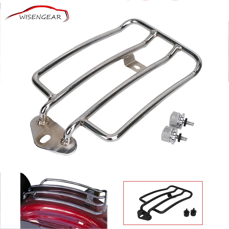 WISENGEAR Motorcycle Rear Plated Support Shelf Frame Backrest Luggage ...