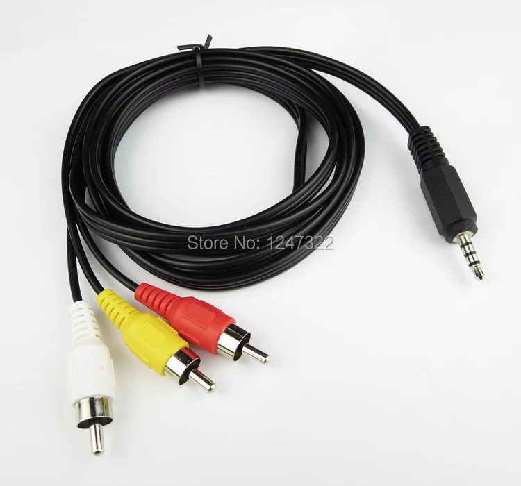 Free Shipping Jack 3.5mm to AV Video Cable Mini AV to 3 RCA Male ...