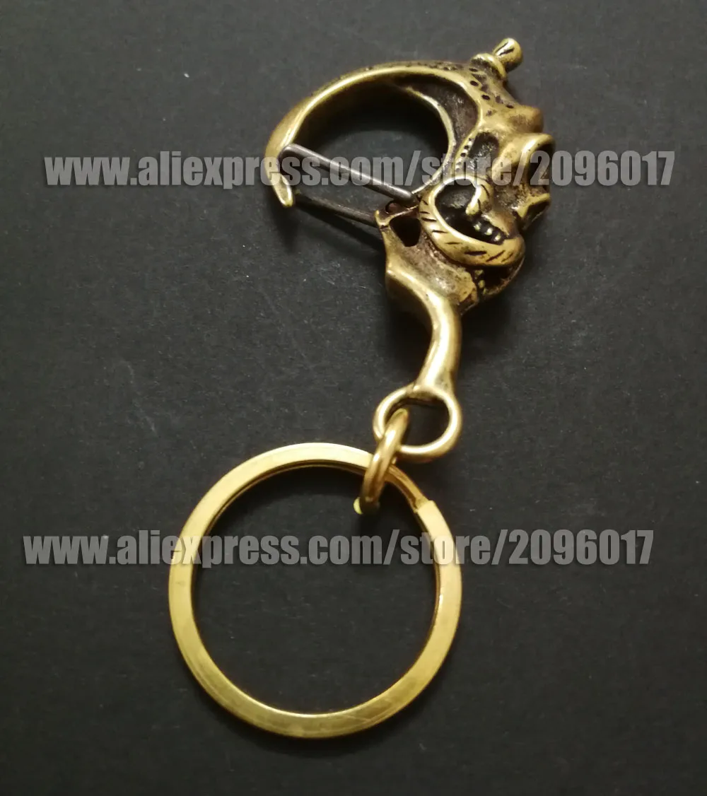 Brass Hells Skull Key Chain For The Motorcycle Biker Keychain Vest Clothing Of Skull Motorcycle