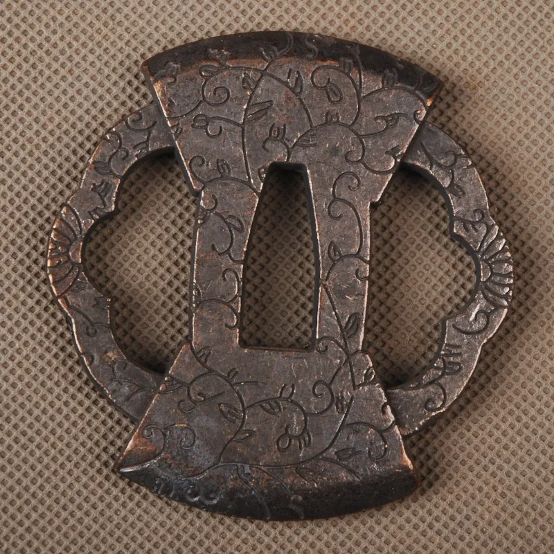 Nice-and-Simple-Sword-Accessory-Alloy-Tsuba-Hand-Guard-for-Japanese ...