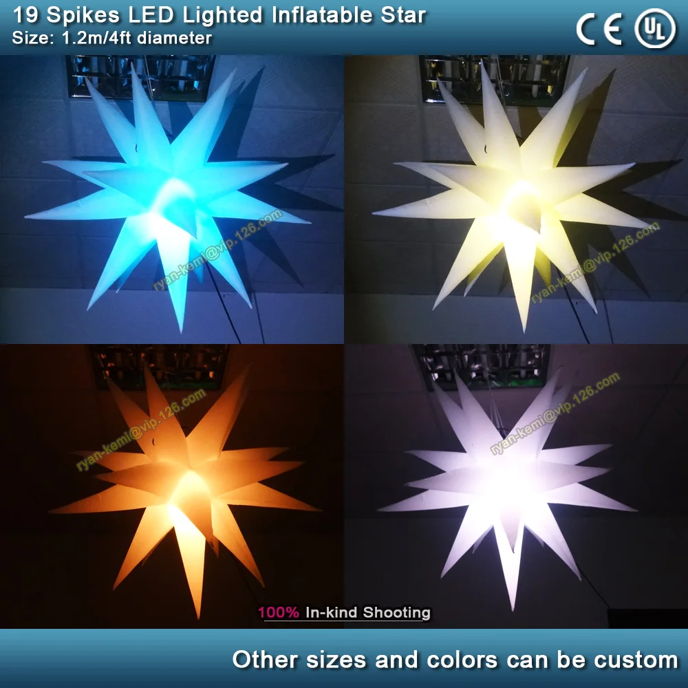 1-2m4ft-19-spikes-LED-light-inflatable-star-party-events-bar-club-stage ...