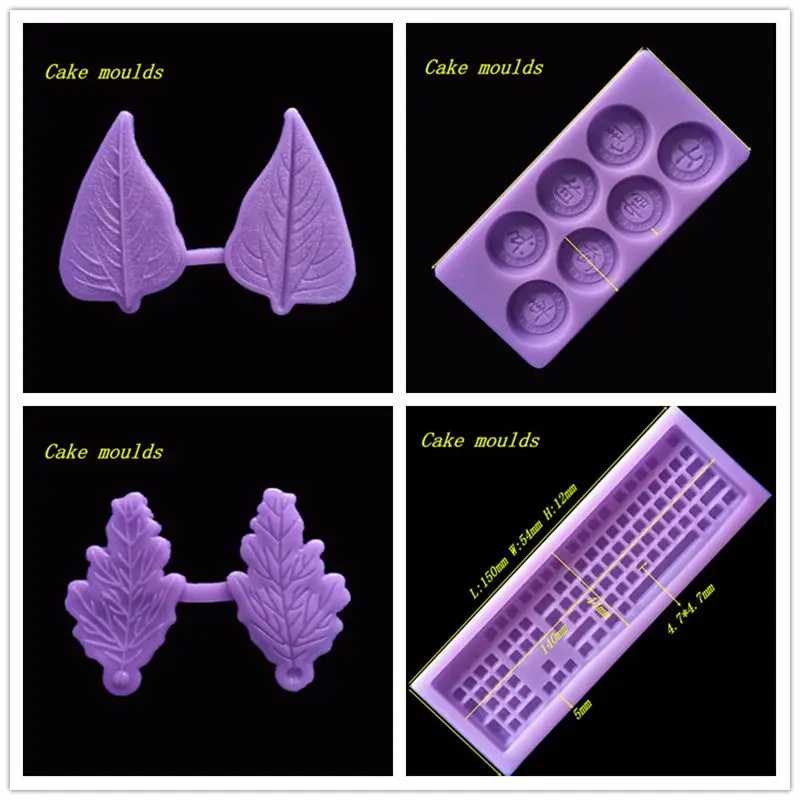 Leaf Embossing Mold Biscuits Cake Baking Mold Liquid Sugar Molds ...