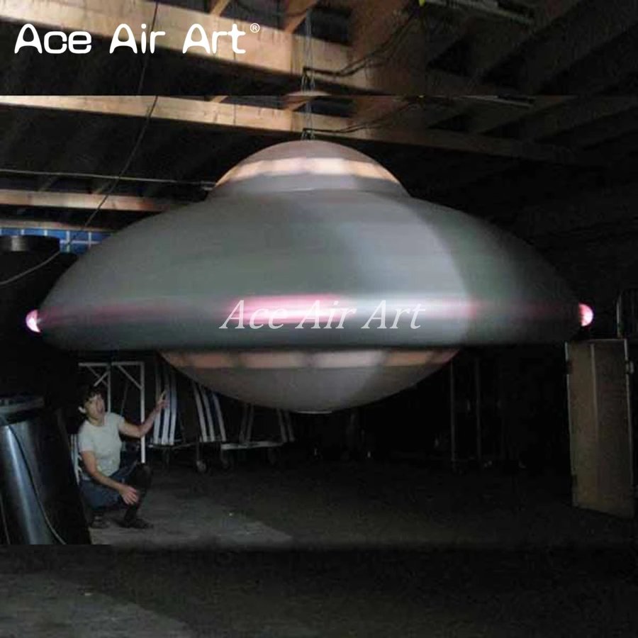 Vivid-Portable-Sliver-Lighting-Inflatable-UFO-Balloon-Hanging-Replica ...