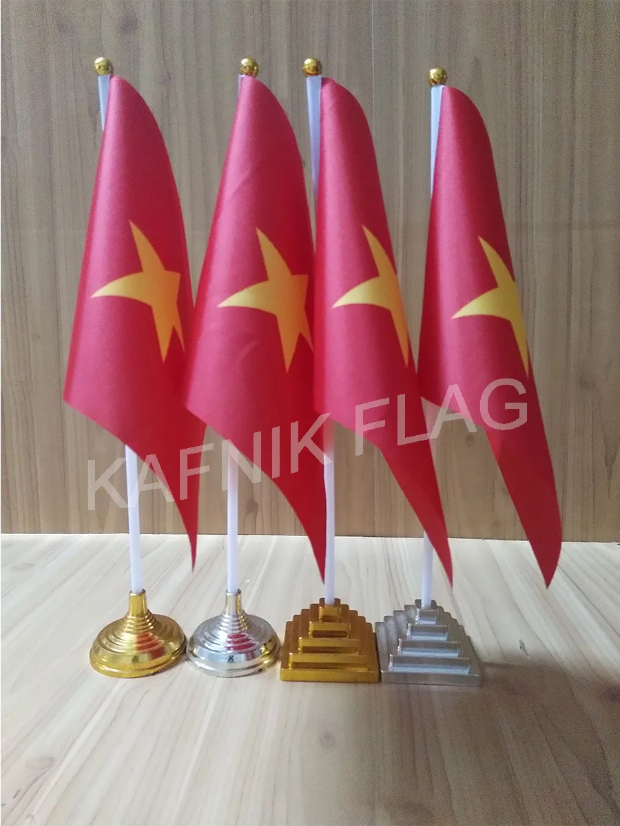 Kafnik,5/10pcs A Lot Vietnam Table Desk Flag Banner 14*21cm Flag ...