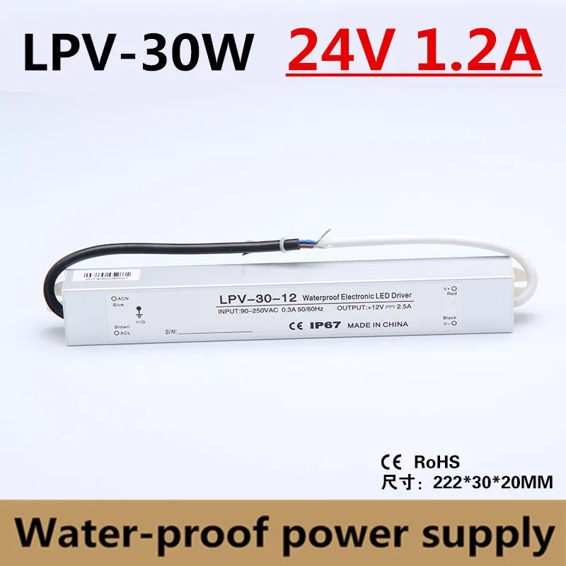 LPV-30-24V-constant-voltage-Waterproof-power-supply-led-driver-30W ...