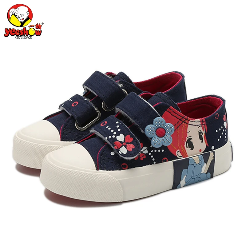 Girls Princess Shoes 2019 New Spring Children Canvas Sneakers Floral ...