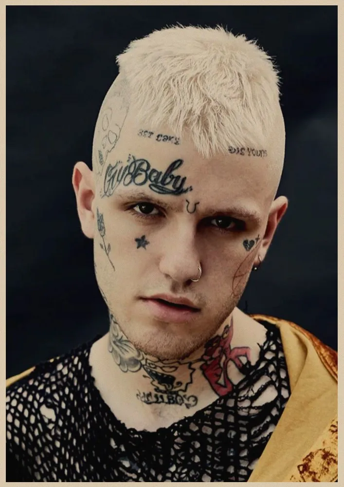 Rapper Lil Peep poster Kraft Paper 2019 Calendar Poster Bar Cafe ...