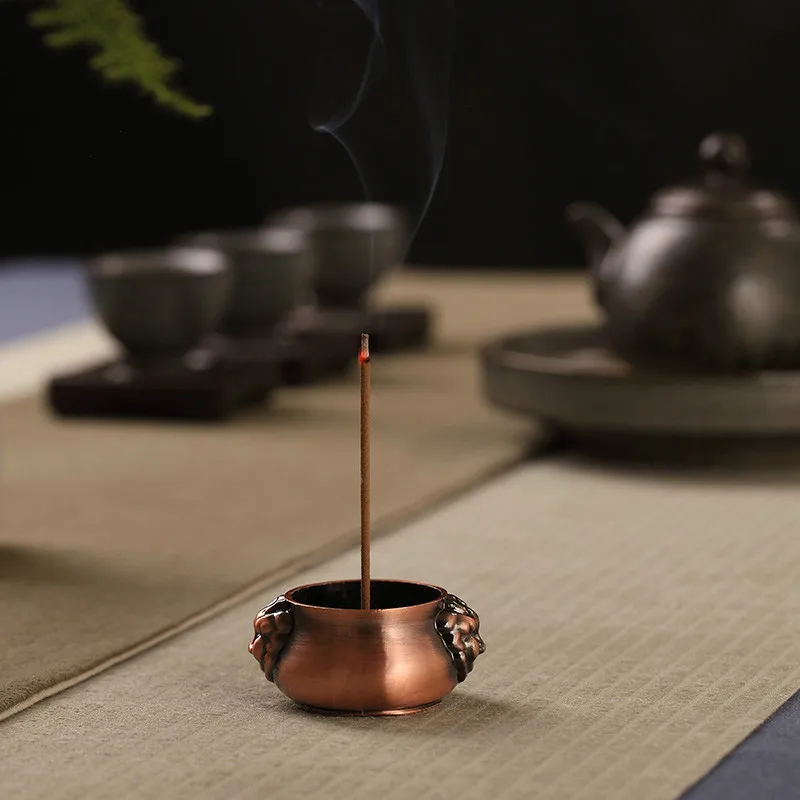 Bronze Antique Tea Incense Inserted Mini Cone Incense Burners Incensory ...