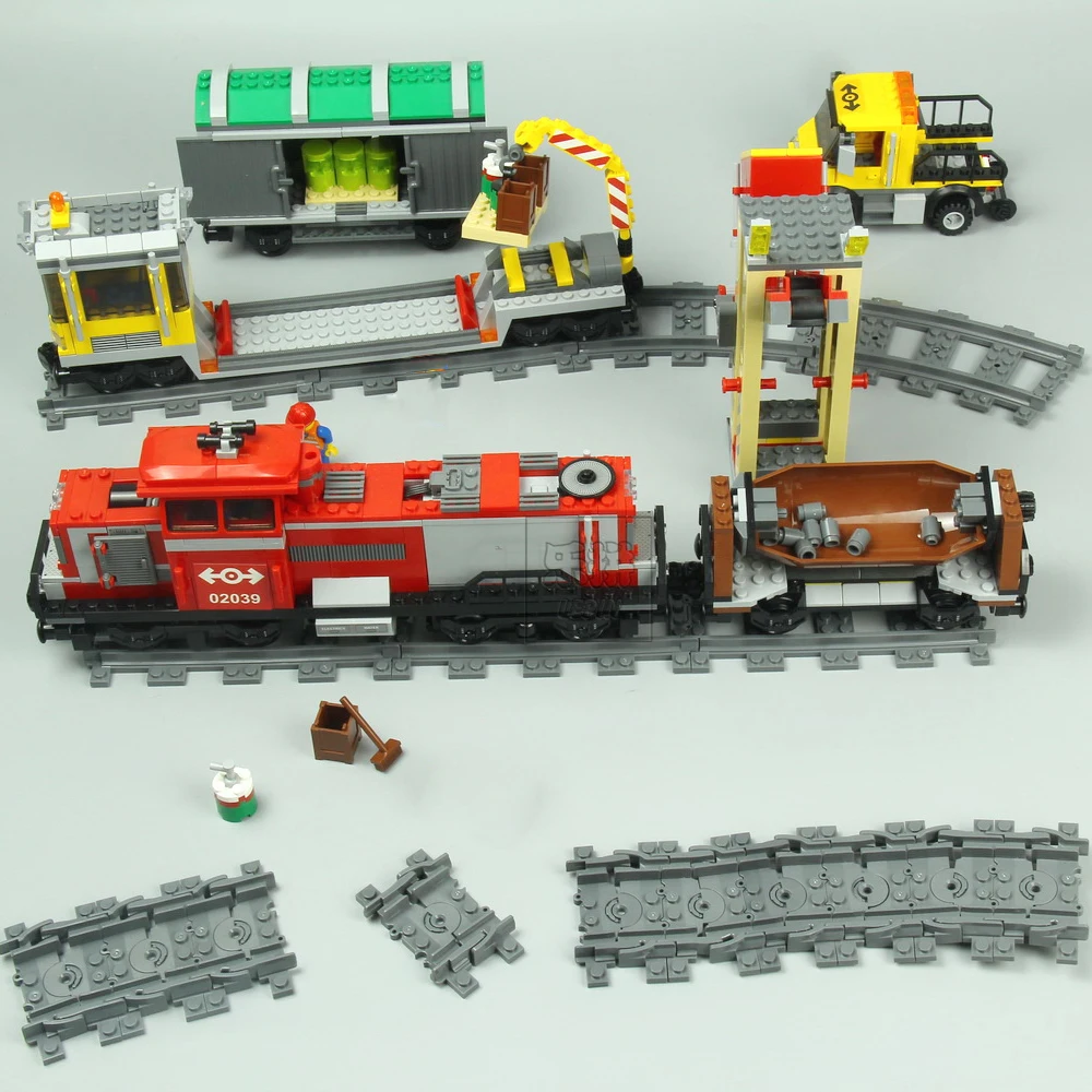 קוביות משחק - Lepin 02008 City Series the Cargo Train Set Building ...