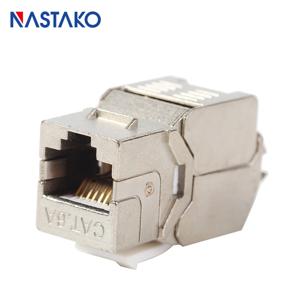 Cat6a Rj45 Keystone Connector Cat 6a Network Rj45 Shielded Keystone Ethernet Module Socket Jack ...