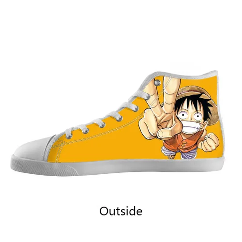 Hot Sale Men Shoes Customized Hot Anime One Piece Luffy High Top Canvas ...