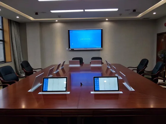 Motorized pop up LCD Monitor Lift with Widescreen for Conference Table ...