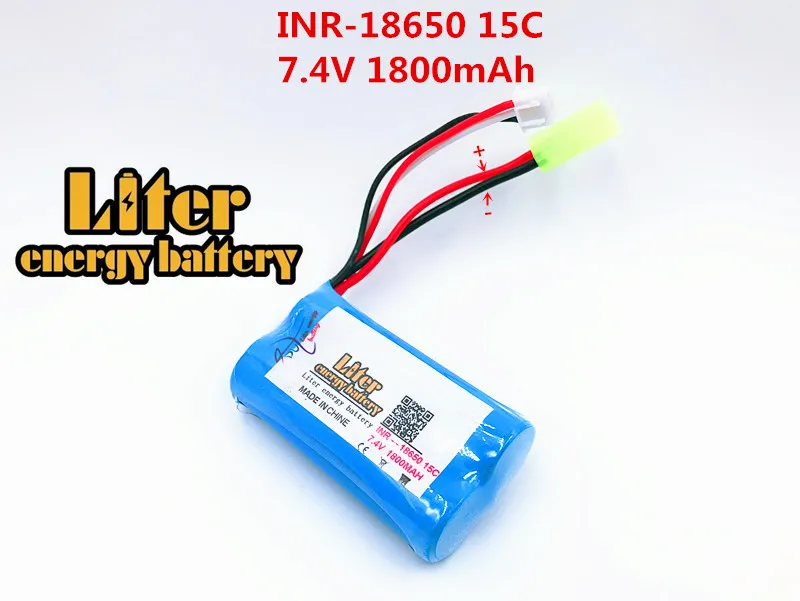 7.4V 1800mah 15c 18650 power lithium battery 1800Mah battery pack for ...