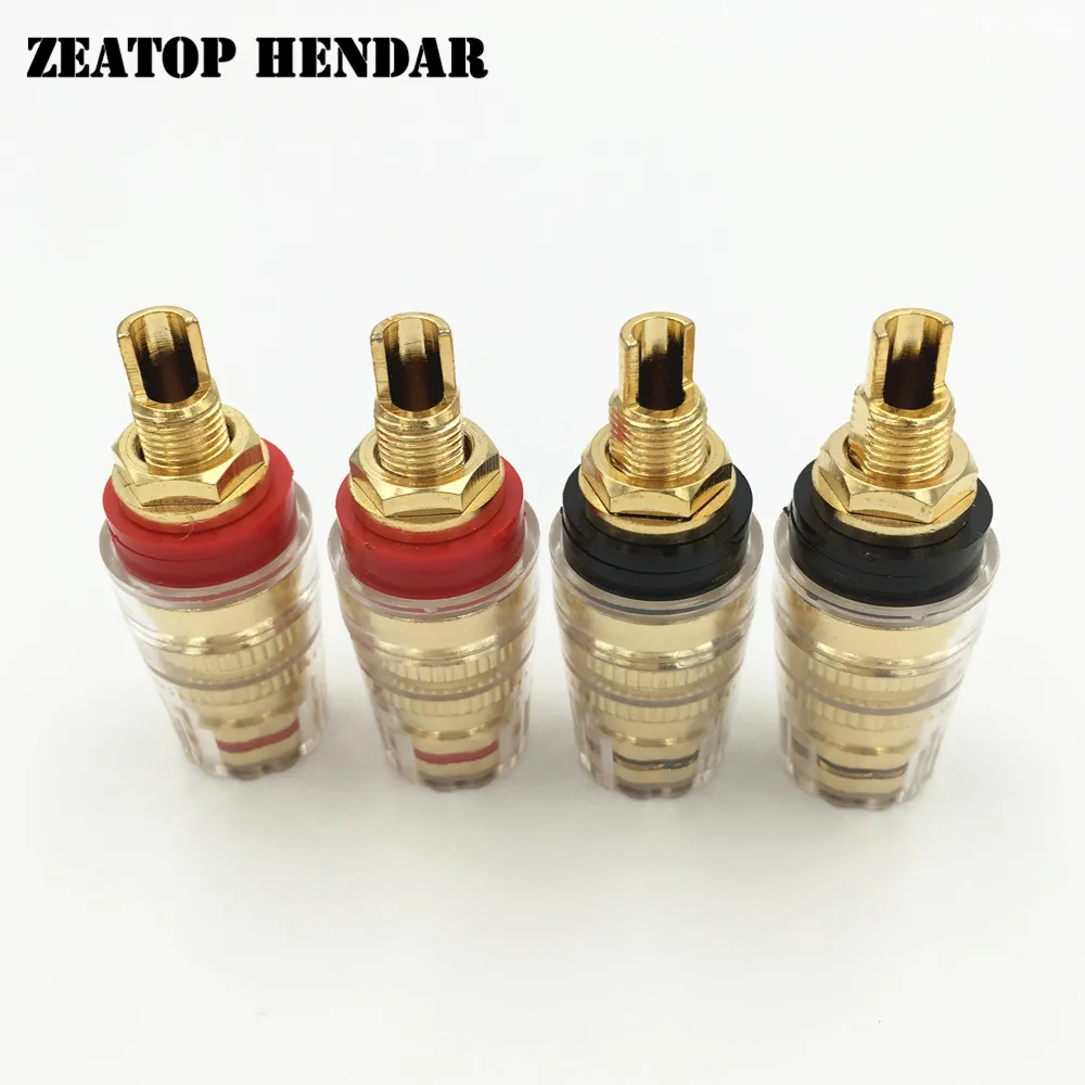 8pcs Brass Binding Post For Amplifier Speaker 4mm Banana Plug Socket ...