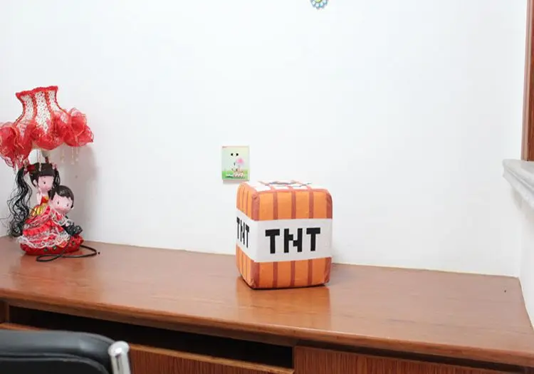 Minecraft Plush Toys 20*20*20cm Minecraft TNT Stuffed Plush Pillow ...