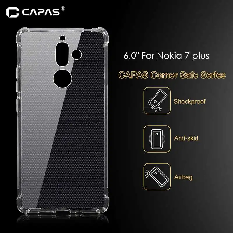 For Nokia 7 plus Case Cover TPU Silicone Soft Clear Case Original CAPAS ...