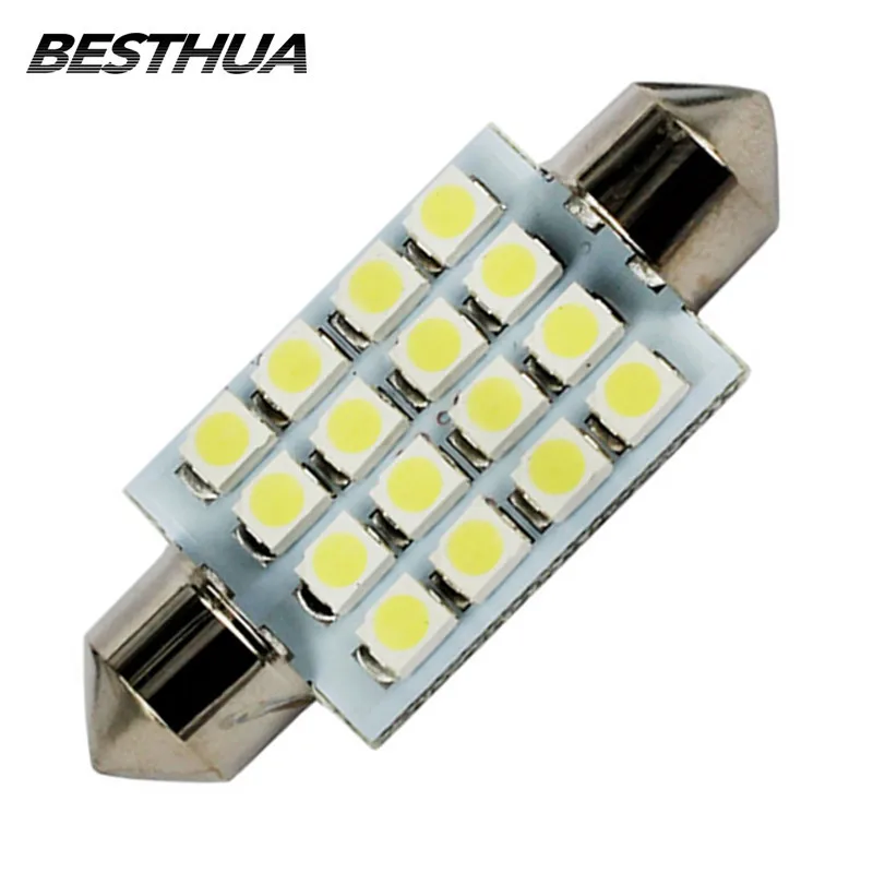 1PC Super Bright 31mm 36mm 39mm 41mm 16 SMD Car Interior Dome Festoon ...