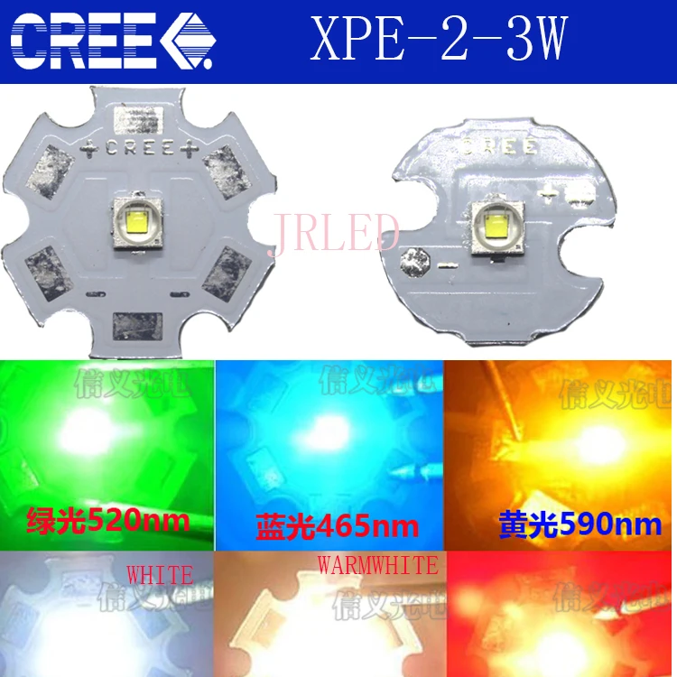 10 pces cree xlamp xpe2 XP E2 r3 branco/warmwhite/vermelho/verde/azul ...