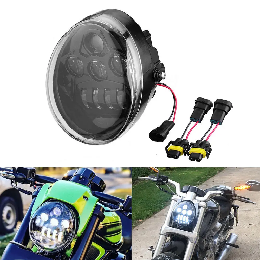 Oval Motorcycle Headlight | Daytime Running Light | V Rod Headlight ...