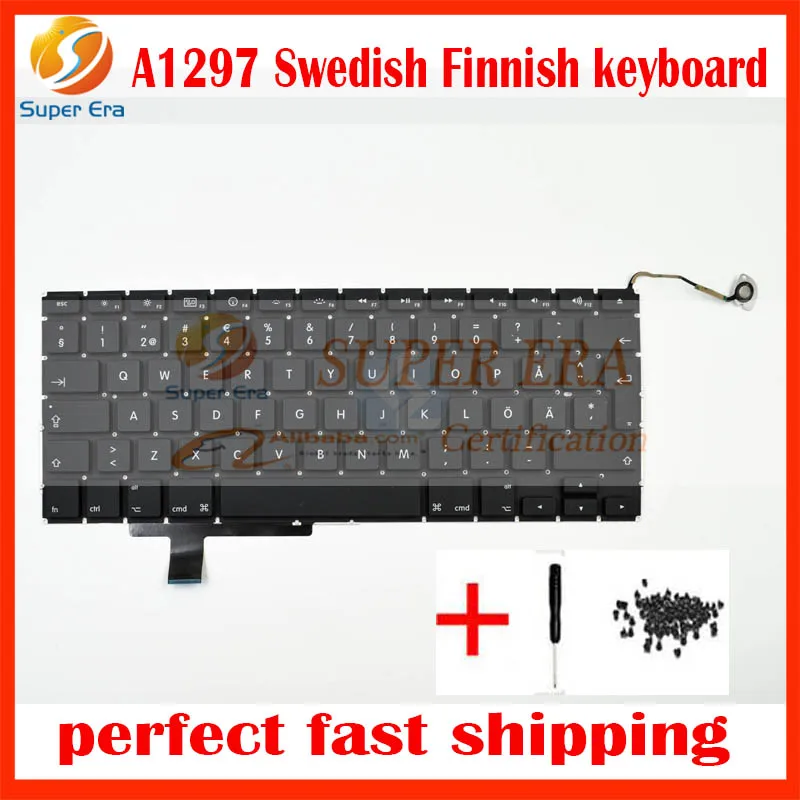 A1297 Swedish SE FI Finnish keyboard for macbook pro 17'' A1297 ...