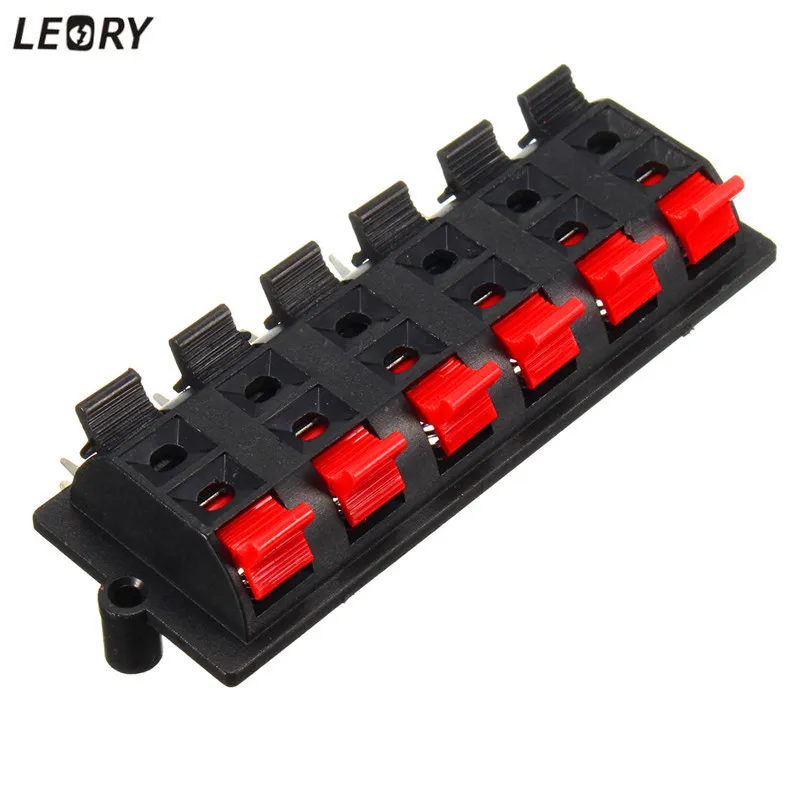 Speaker Blocks 8-Way Spring Loaded Speaker Terminal Connector - Push ...