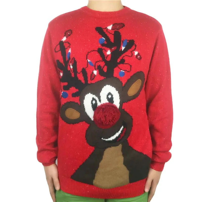 Washable Funny Light Up Ugly Christmas Sweater For Men And Women Cool