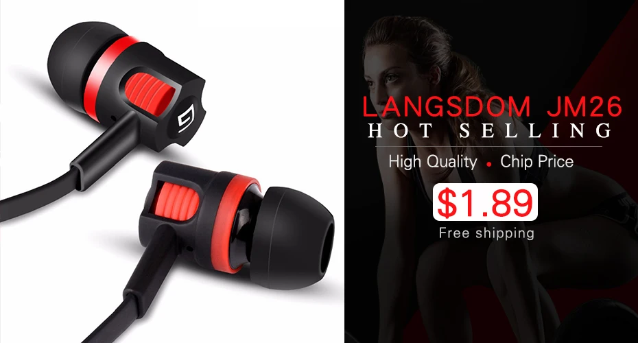 Official Original Langsdom JM21 In-ear Earphone Colorful Headset Hifi ...