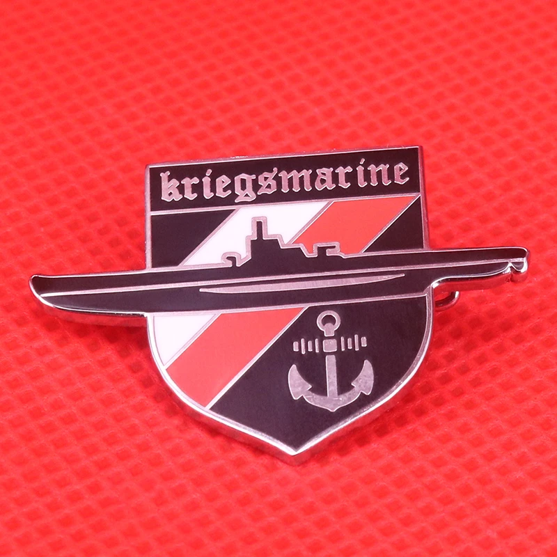 German Flag Pin Kriegsmarine Brooch Submarine Badge Anchor Pins ...